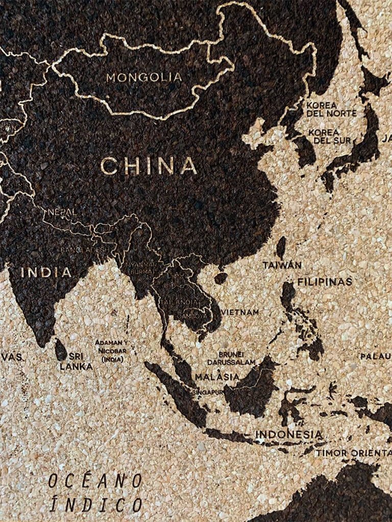 Mapamundi Rectangular Corcho - Terral